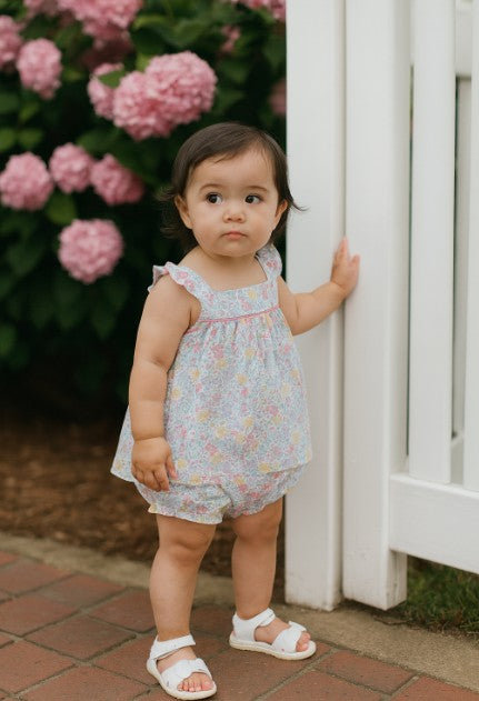 2 Pc baby girl's Bloomer Set Spring Meadows Collection