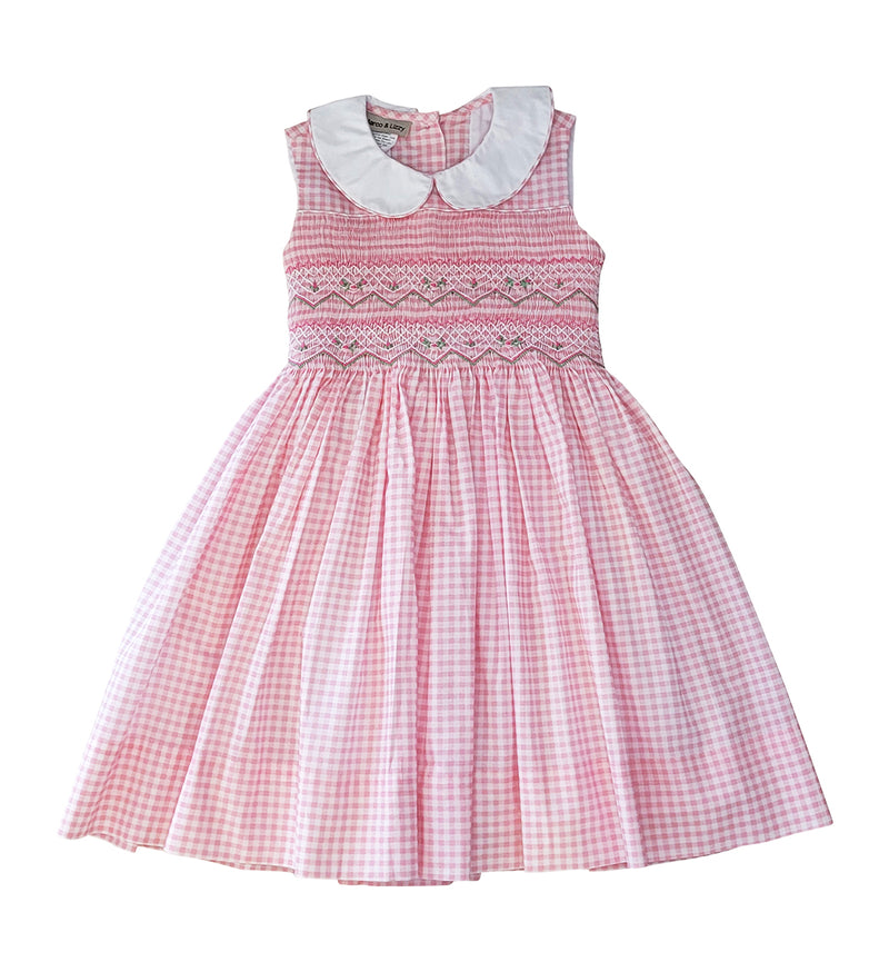 Sophie Pink checks smocked dress – Little Threads Inc. Children's Clothing