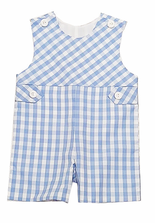 Carson Blue Checks Boy's Overall - 100% Cotton - Marco & Lizzy